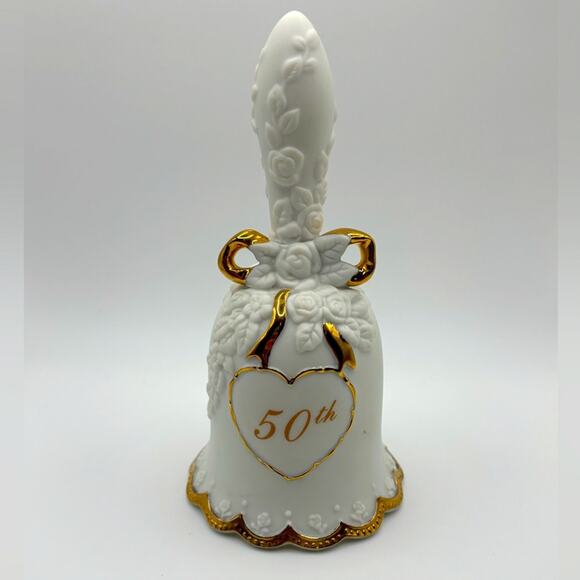 Enesco | Accents | Enesco 5th Wedding Anniversary Bell Figurine | Poshmark